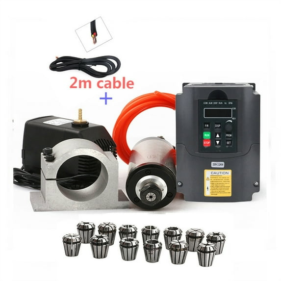 2.2kw Spindle Water Cooled Kit ER20 Milling Spindle Motor +2.2KW VFD+ ...