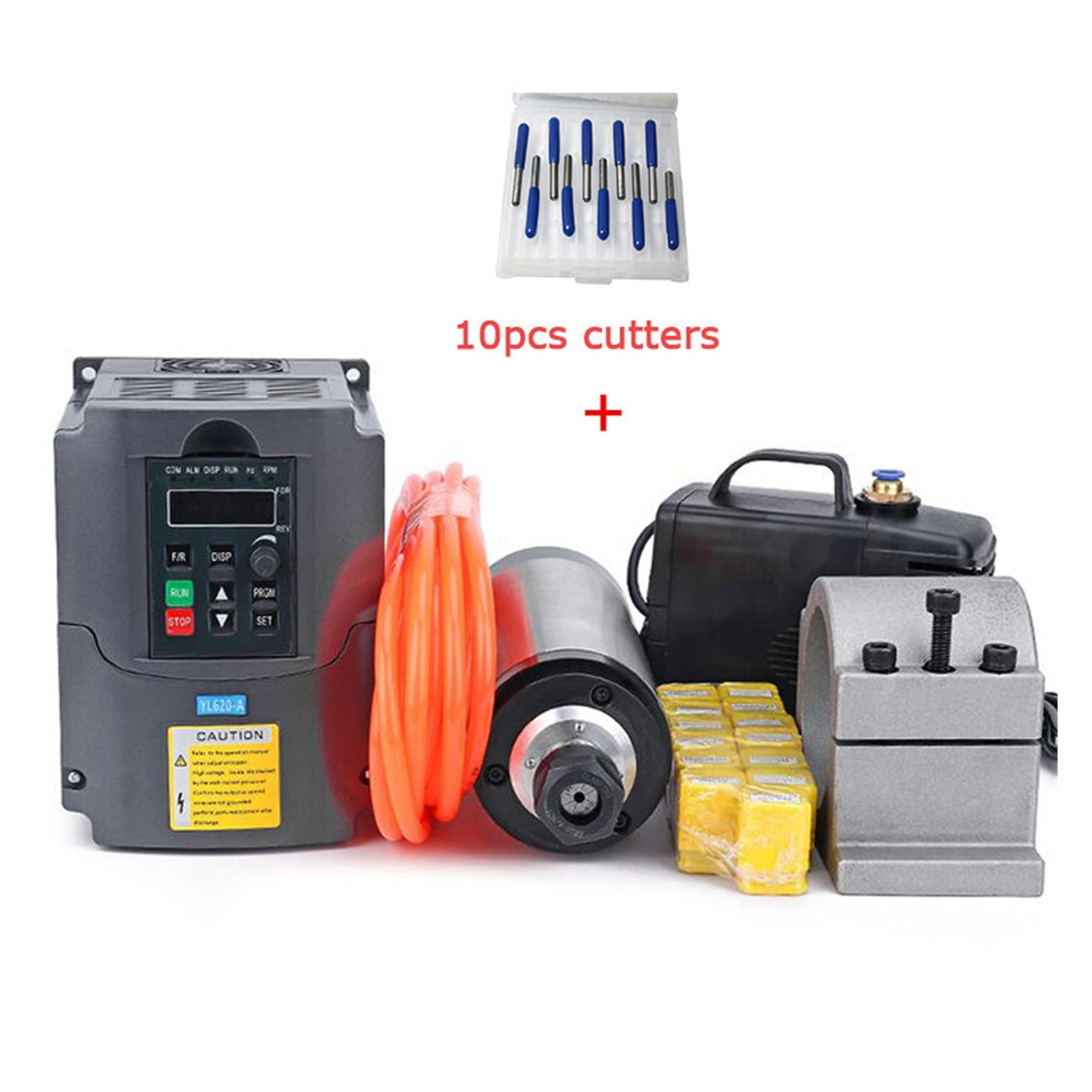 2.2kw Spindle Water Cooled Kit,Er20 Milling Spindle Motor +2.2KW VFD+ ...