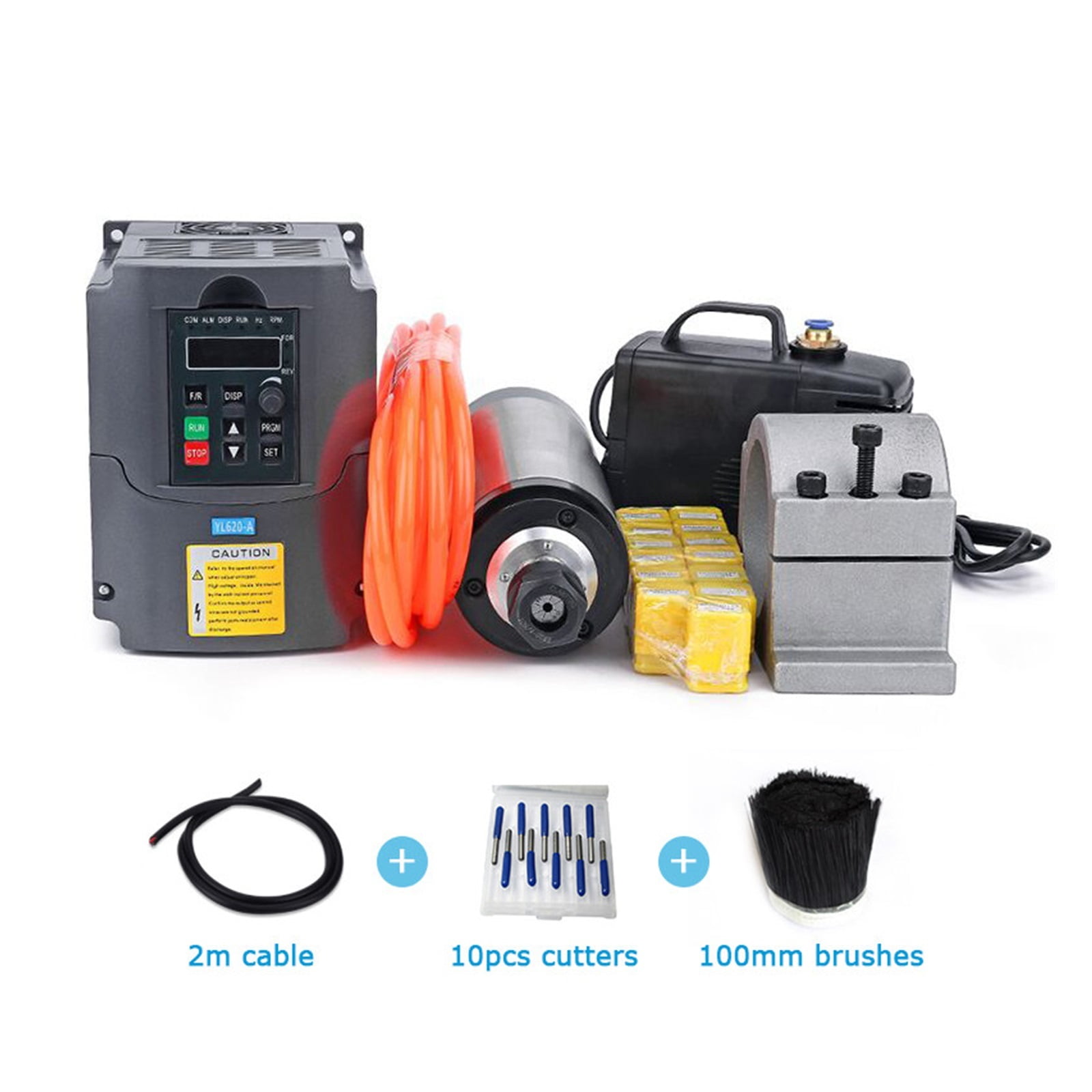 2.2kw Spindle Water Cooled Kit Er20 Milling Spindle Motor +2.2KW VFD+ ...