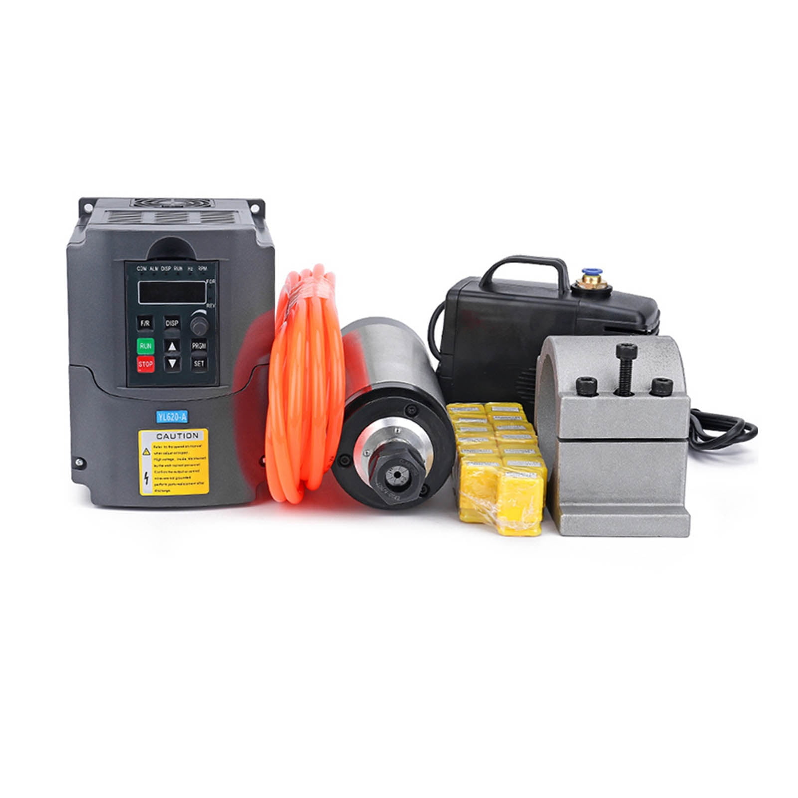 2.2kw Water Cooled Spindle,CNC Spindle Motor+2.2kw Inverter+80mm Clamp ...