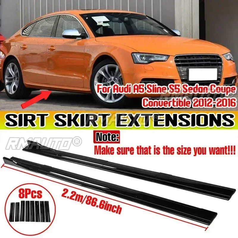 2.2m Side Skirts Extension Bumper Rocker Splitters Diffuser Winglet ...