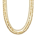 2.2mm 14k Solid Yellow Gold Polished 3-strand Fancy Link With 2 Inch ...