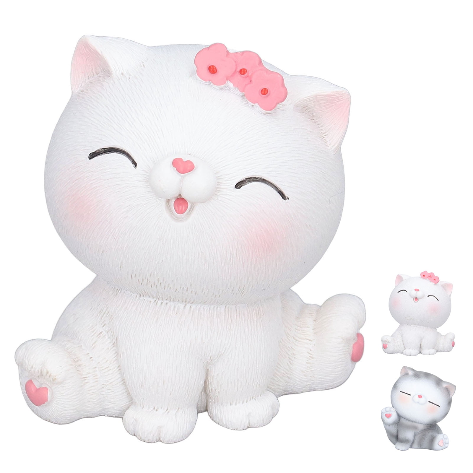 2.2x1.8 Inch Cute Kitten Statues, Resin Material Cat Figurine for Home ...