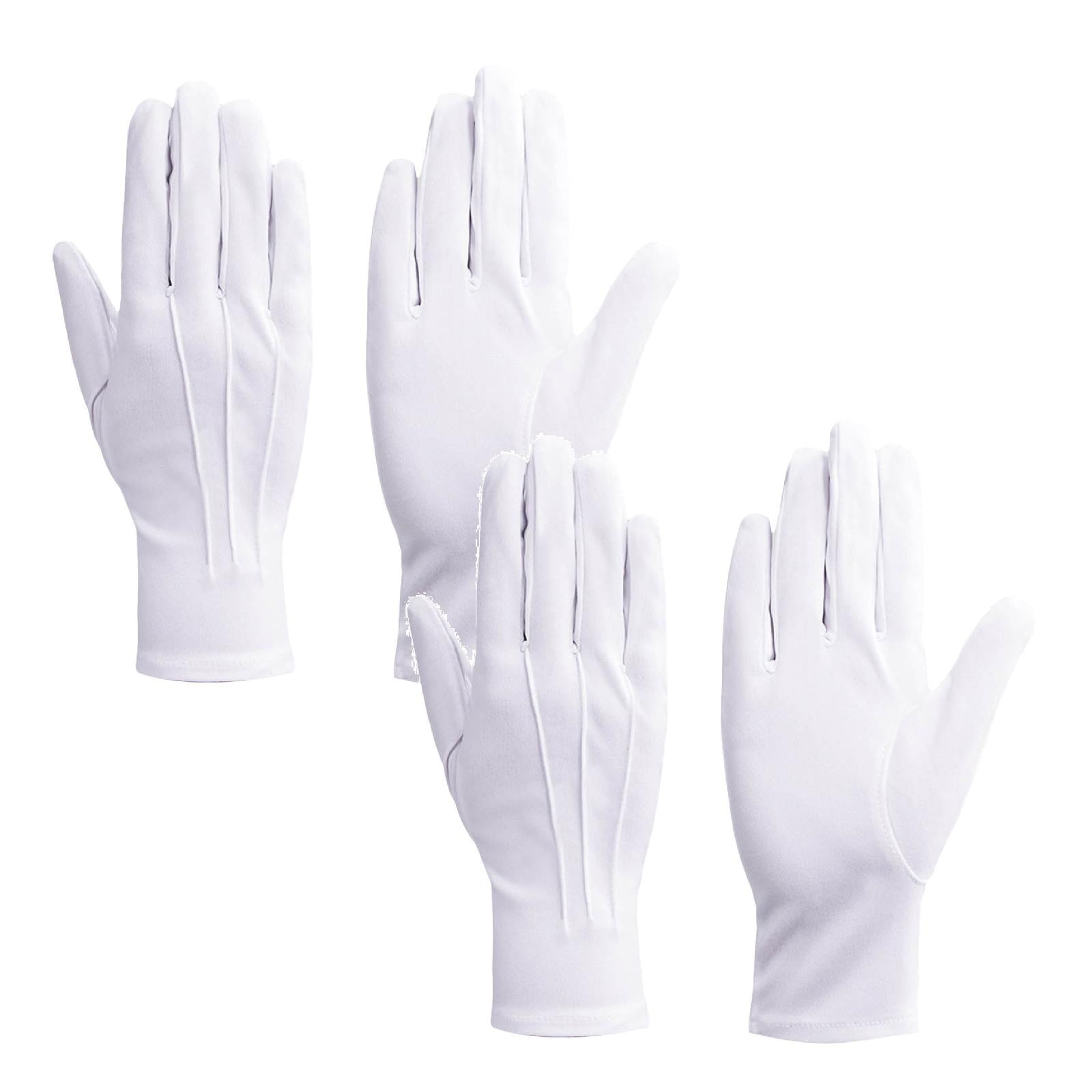 2/3/4/5/6 Pairs White Ceremonial Gloves White Gloves White Cotton Nylon ...
