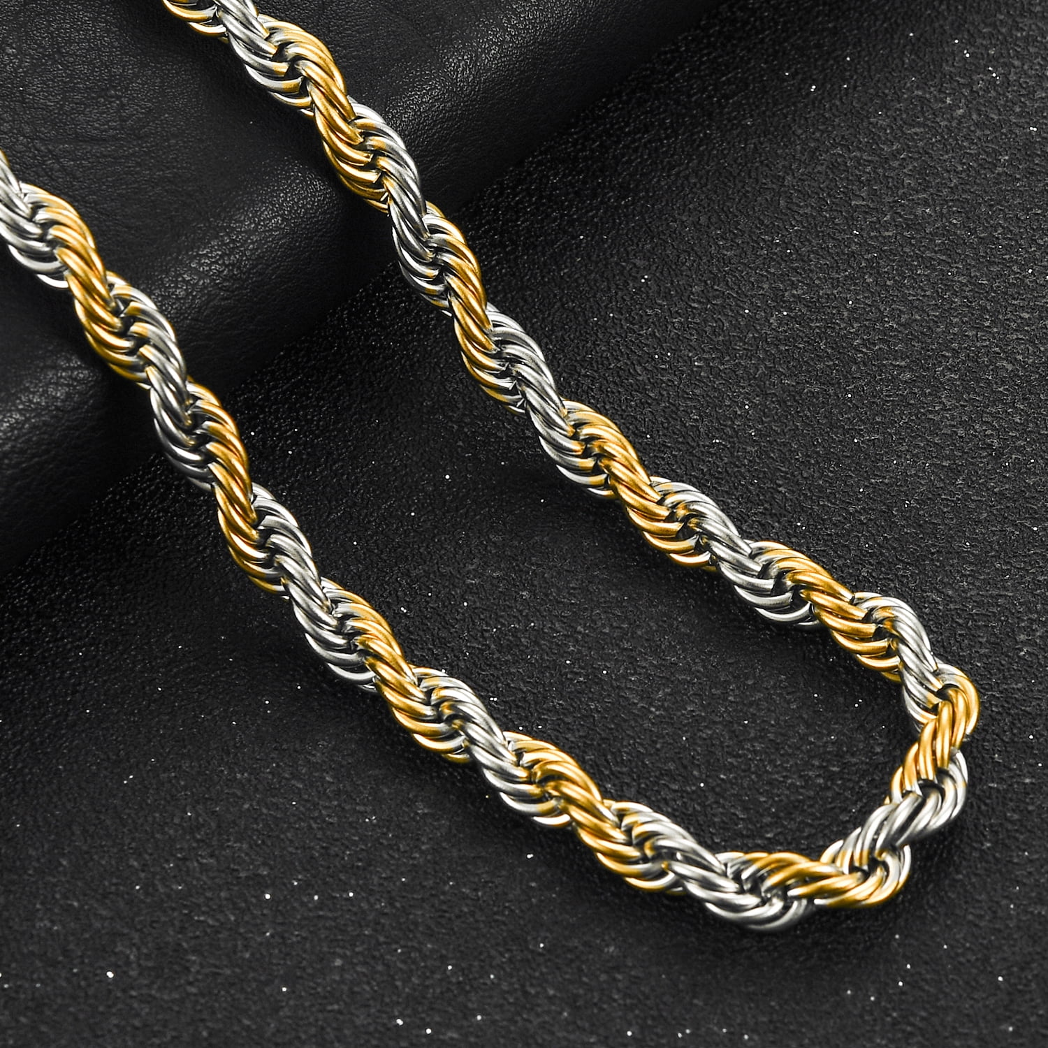 2/3/4/5/6mm Wide Fashion Mixed Color Stainless Steel Rope Chain Men ...