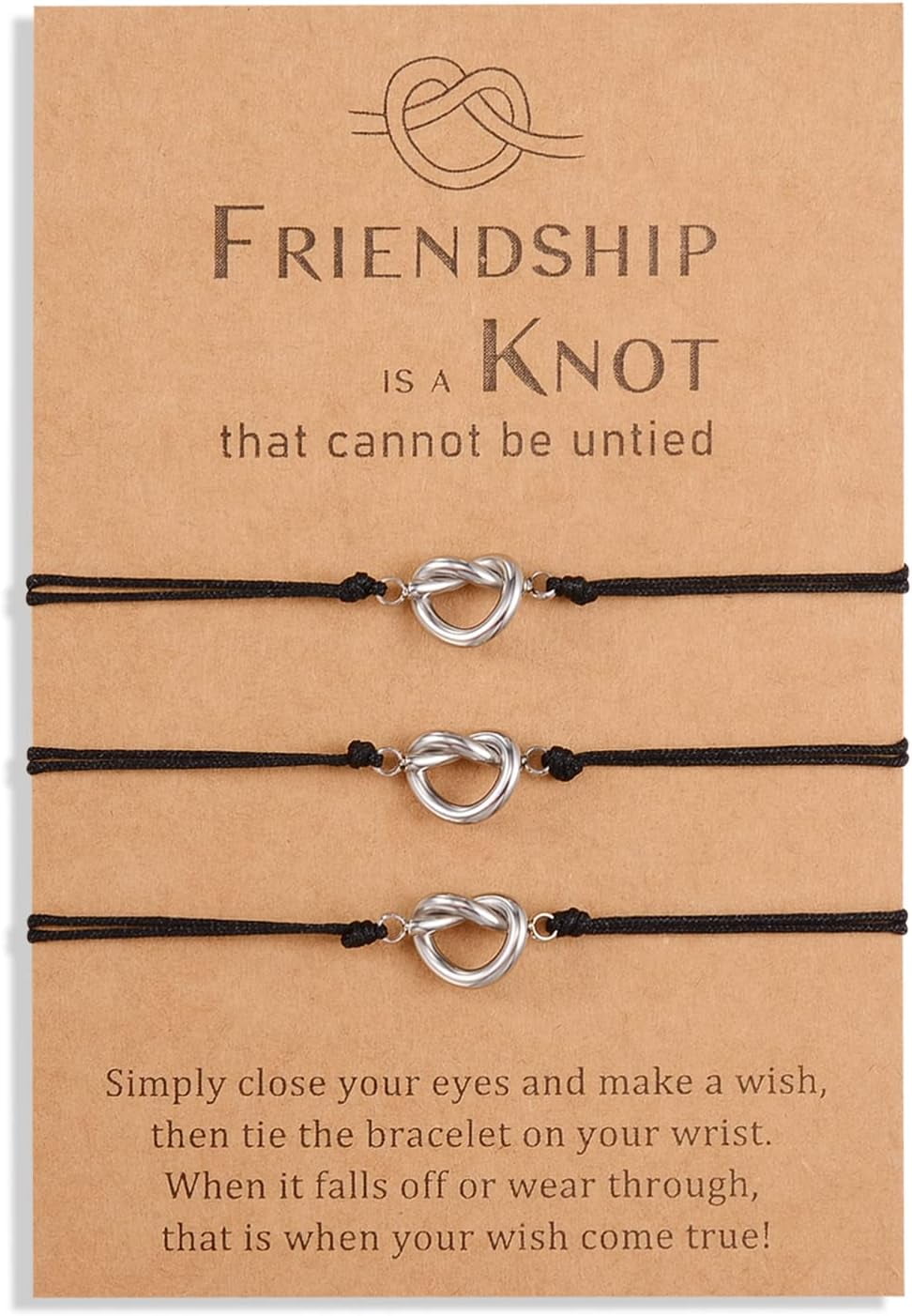 2/3/4/5 Friendship Knot Infinity Bracelets For Best Friends Bestie ...