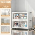 2/3/4/5 Tier Foldable Plastic Medicine Cabinet with Transparent Door ...