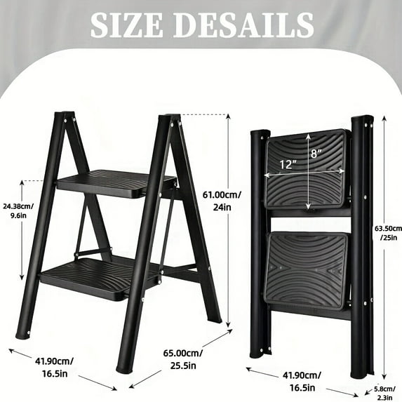 2/3/4/5-Tier Ladder Household Multifunctional Step Stool Folding Ladder ...