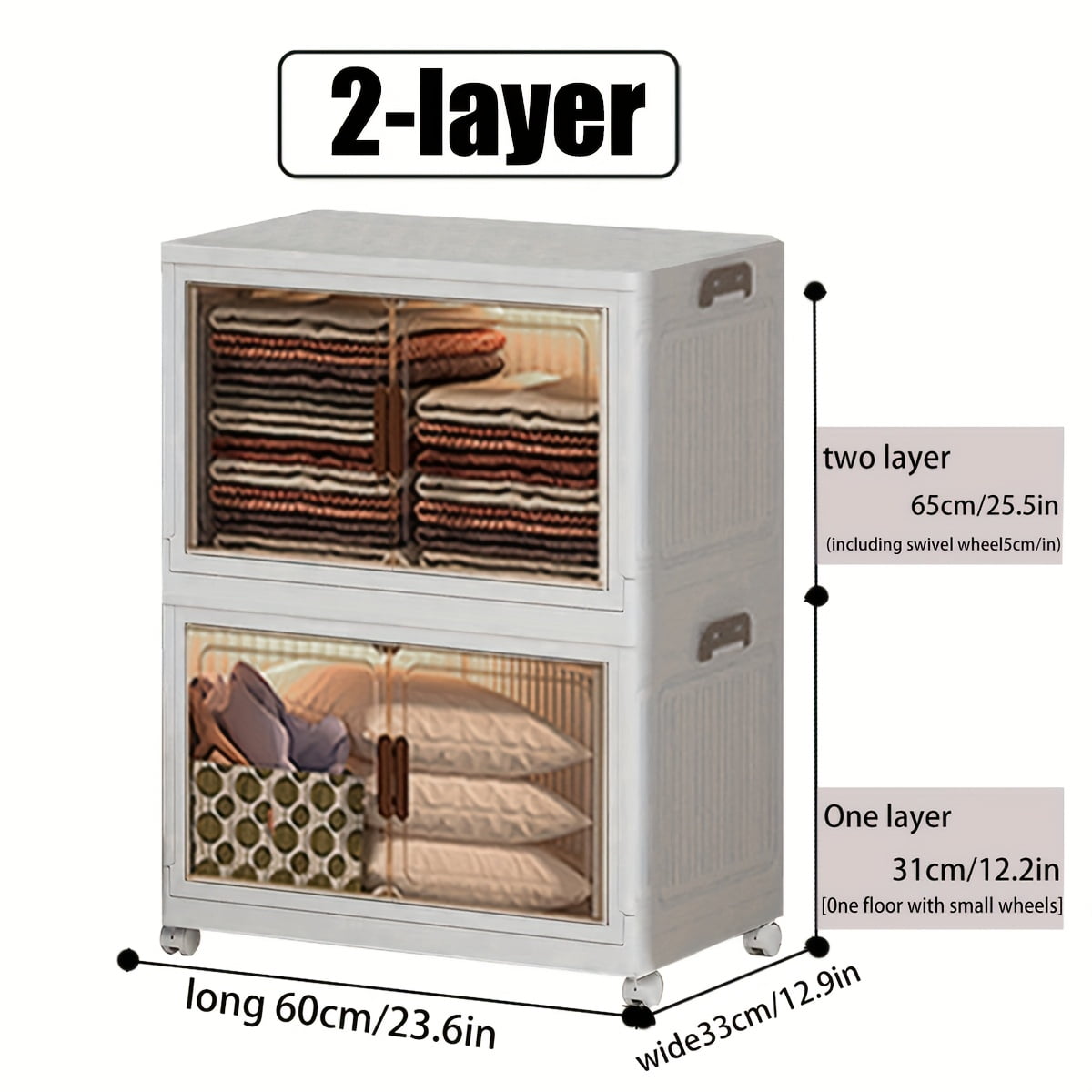 2/3/4/5Layer Extra Large Storage Cabinet, Multi-tier Storage Box with ...