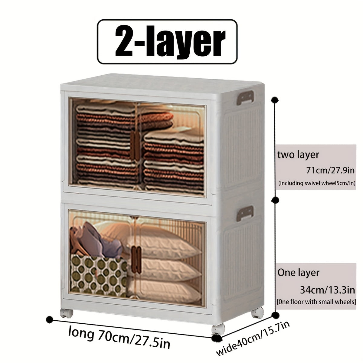 2/3/4/5Layer Extra Large Storage Cabinet, Multi-tier Storage Box with ...