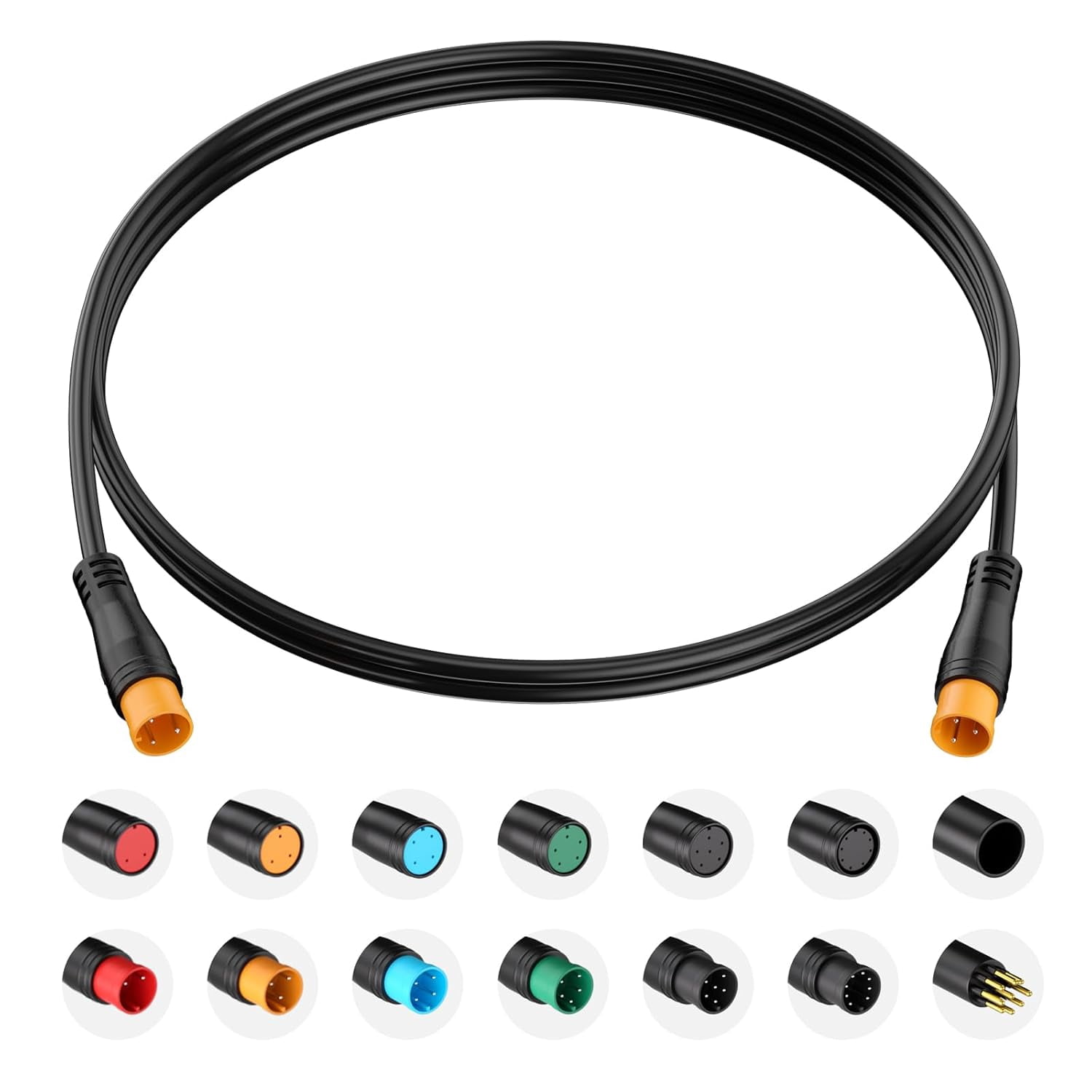2/3/4/5Pin M8 Waterproof Cable Connector - Male & Female Plug for ...