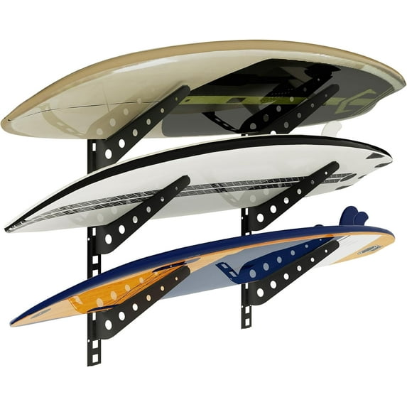 2/3/4/6 Board Horizontal Surfboard Rack, Adjustable Surfboard Wall ...