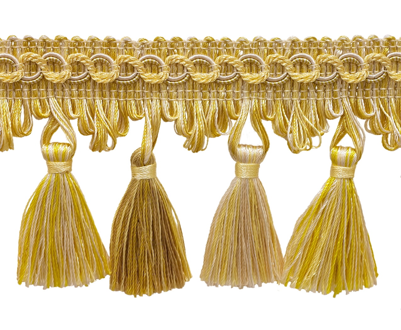 2 3/4" (7cm) Imperial Collection Scroll Gimp and Scalloped Loop Tassel ...