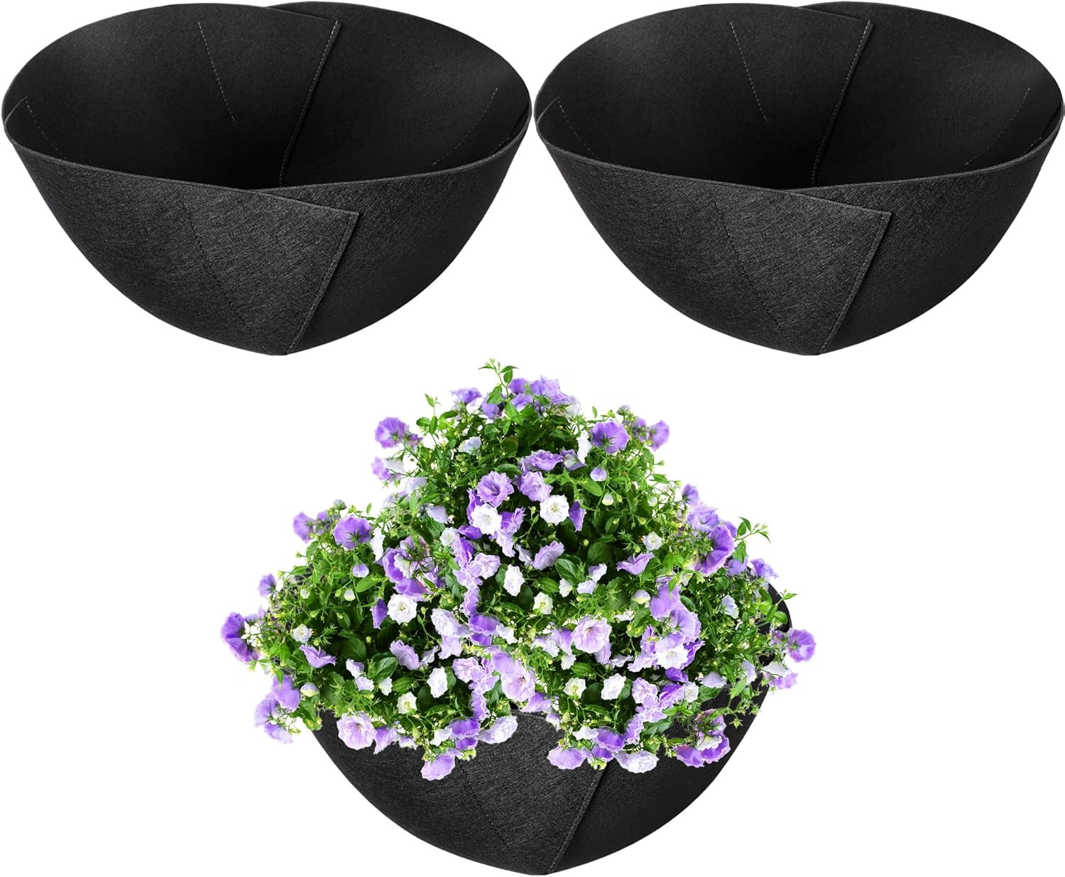 2/3/4 Pcs Fabric Planter Basket Liner - Felt Flower Pot Liners ...