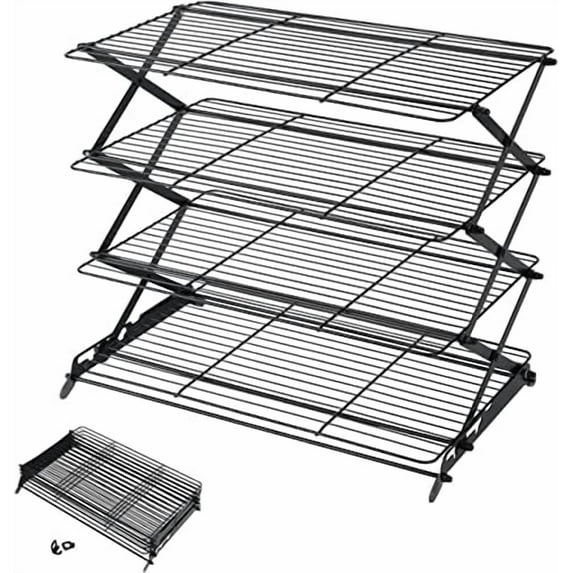 2/3/4-Tier Upgraded Collapsible Cooling Rack with Adjustable 3 Setting ...