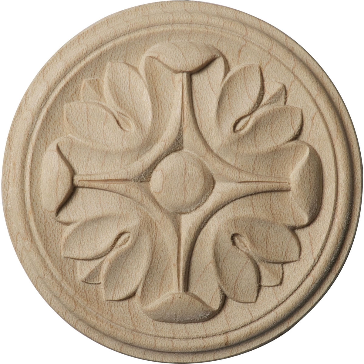 2 3/4"W x 2 3/4"H x 1/4"P Raymond Round Rosette, Rubberwood - Walmart.com