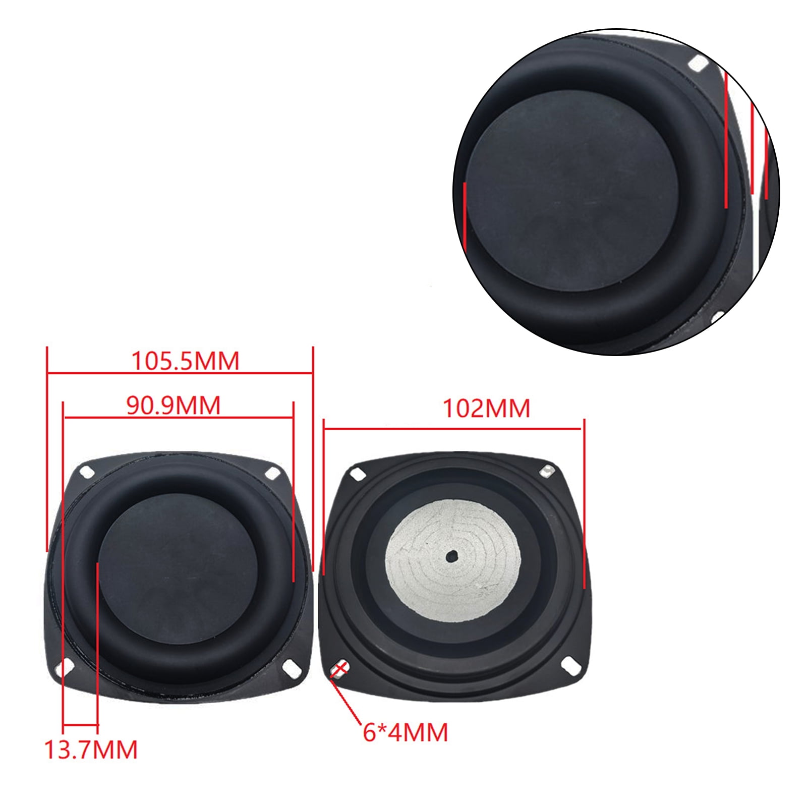 2/3/4inch Bass Plate Passive Diaphragm Parts Diaphragm Bass Plates ...