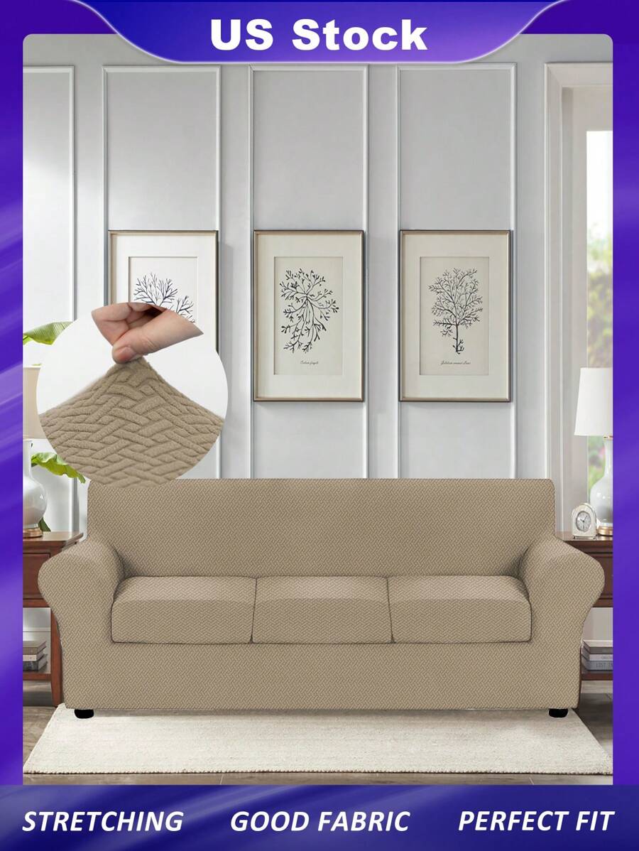 2/3/4pcs/Sets Velvet Soft Sofa Cover, Stretch Sofa Slipcover Sets ...