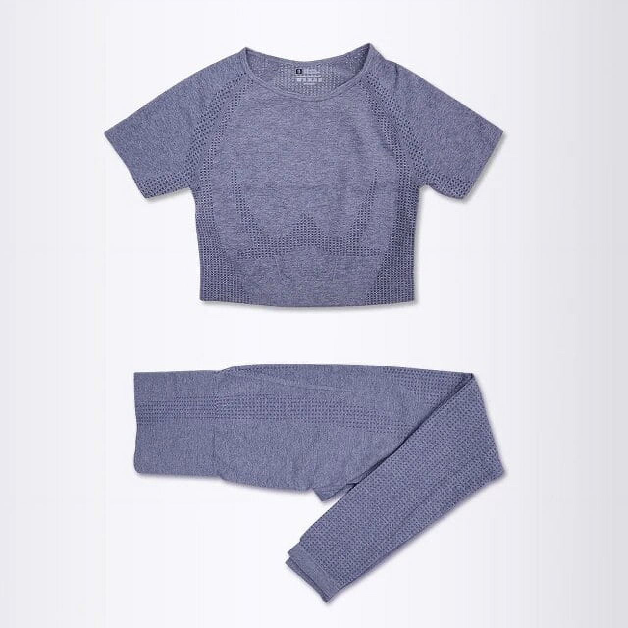 2/3/5PCS Seamless Women Yoga Set Workout Sportswear Gym Clothing Fitness Long Sleeve Crop Top ...