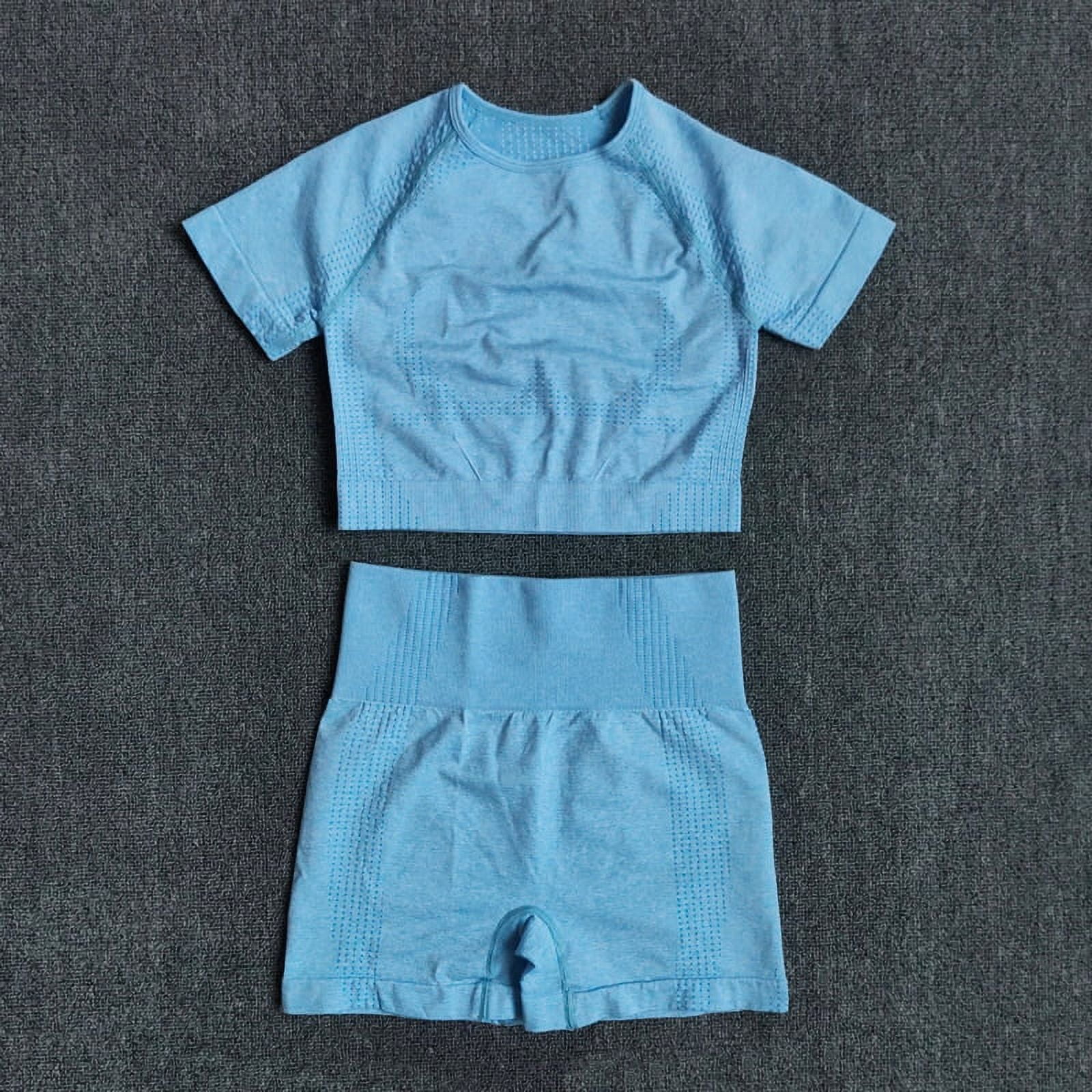 2/3/5PCS Seamless Women Yoga Set Workout Sportswear Gym Clothing Fitness Long Sleeve Crop Top ...