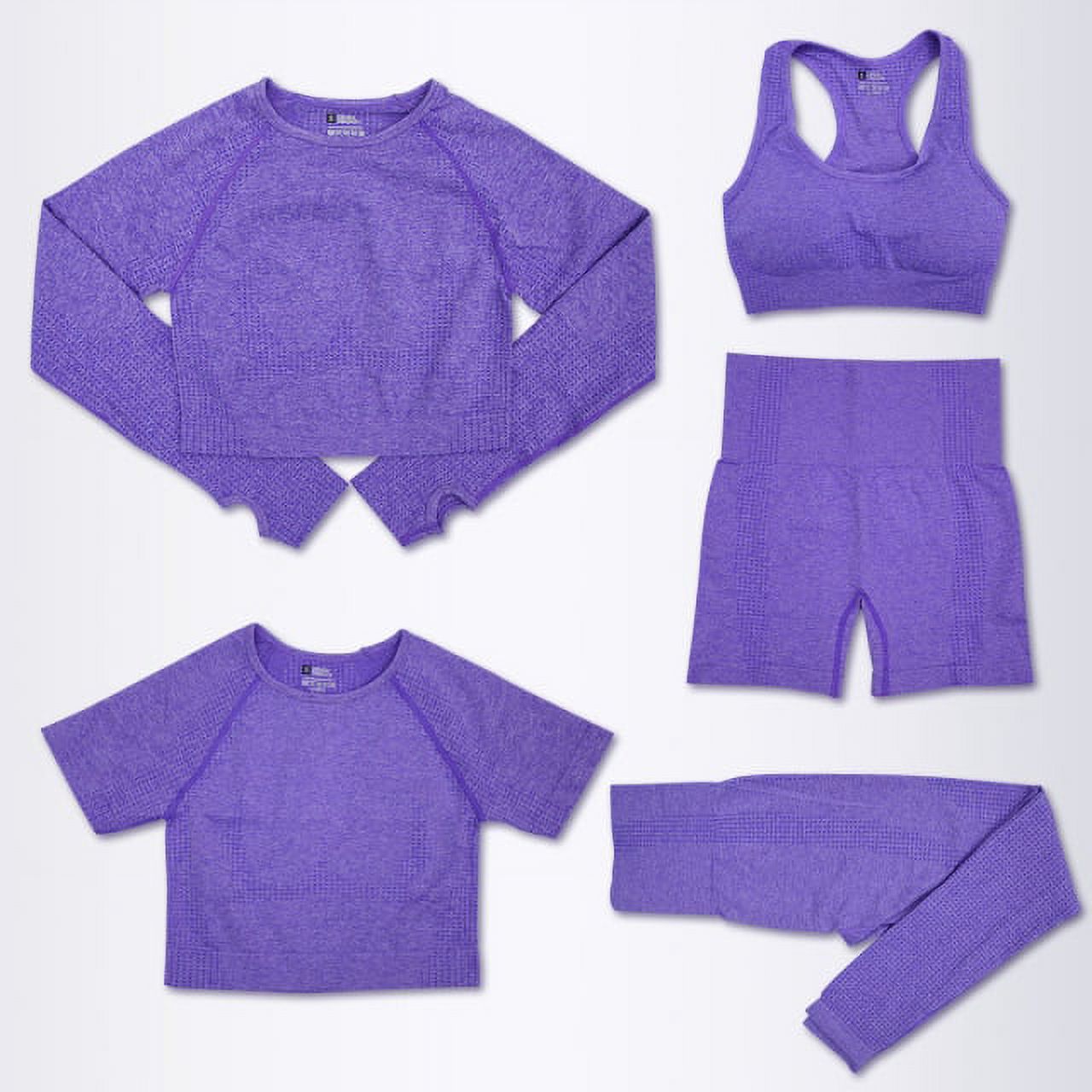 2/3/5PCS Seamless Women Yoga Set Workout Sportswear Gym Clothing ...