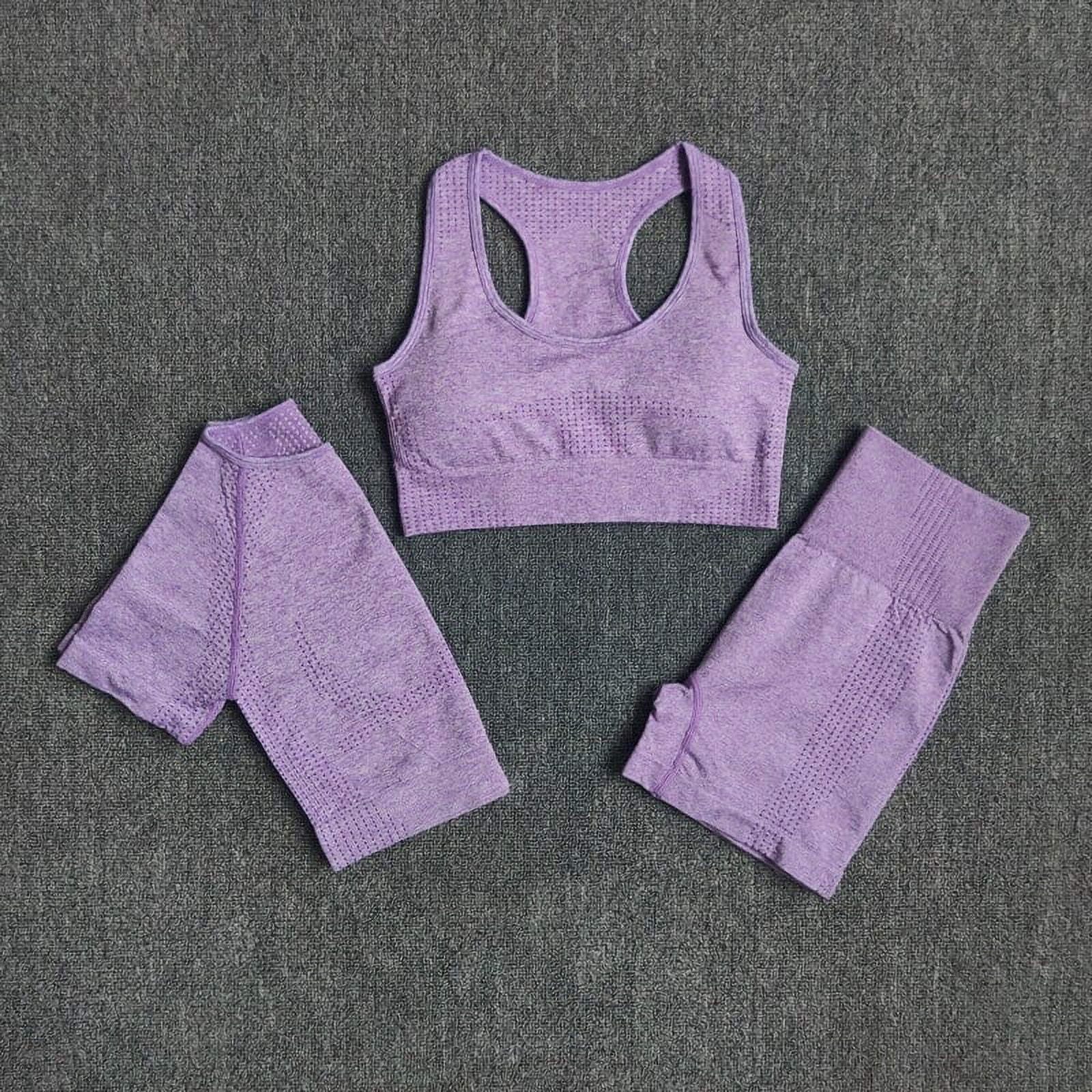 2/3/5PCS Seamless Women Yoga Set Workout Sportswear Gym Clothing Fitness Long Sleeve Crop Top ...