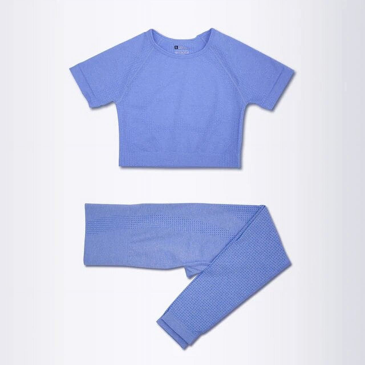 2/3/5PCS Seamless Women Yoga Set Workout Sportswear Gym Clothing Fitness Long Sleeve Crop Top ...