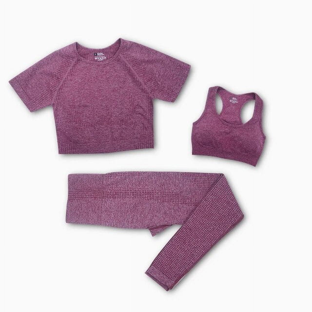 2/3/5PCS Seamless Women Yoga Set Workout Sportswear Gym Clothing Fitness Long Sleeve Crop Top ...