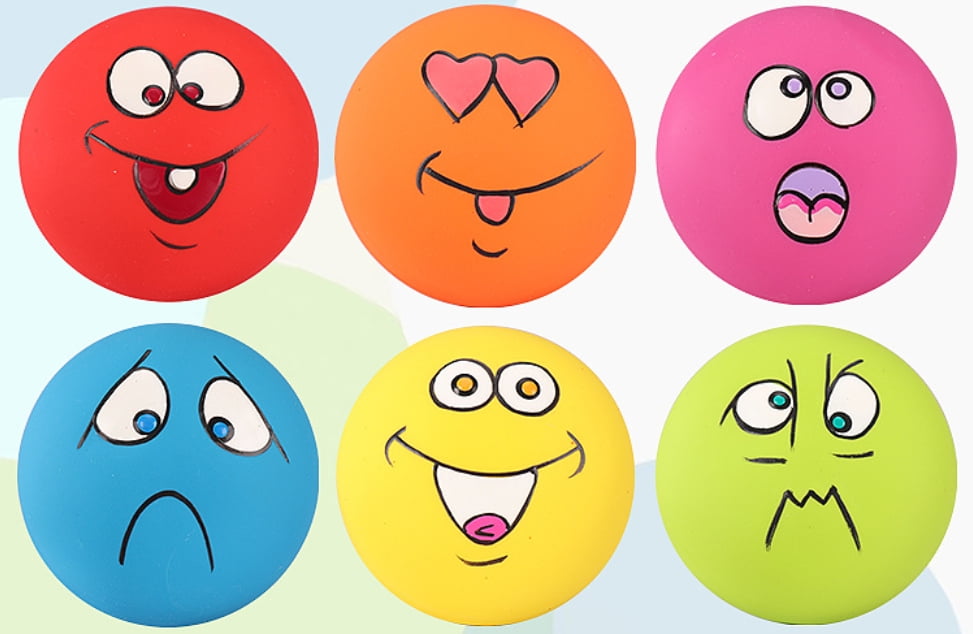 Customer reviews for 2/3/6 Pack 2.8" Smiley Face Squeaky Dog Toys Soft ...