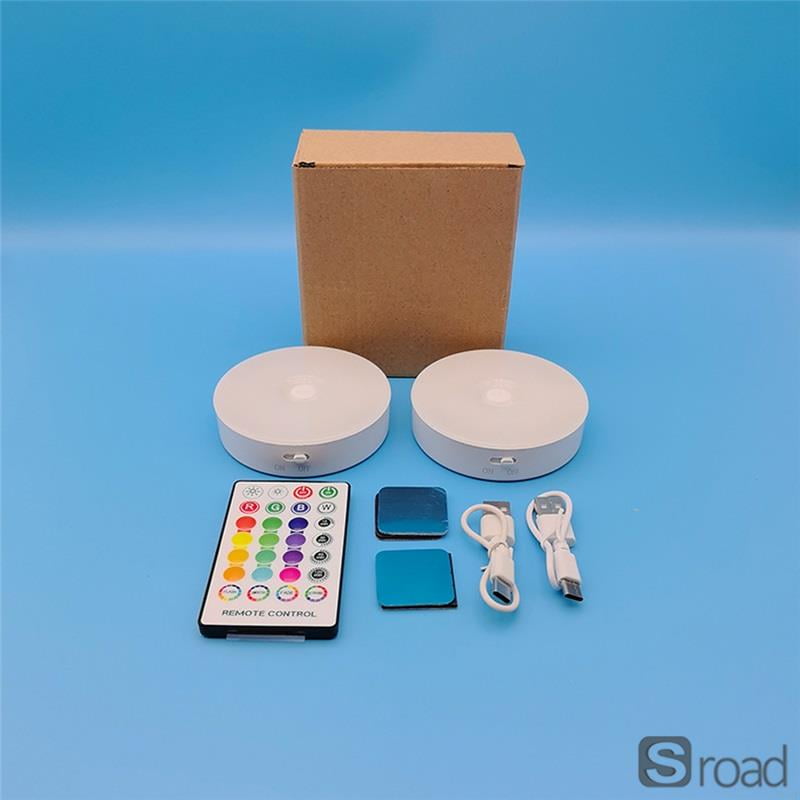 2/3/6 Pack LED Under Cabinet Lights With Remote Control, RGB Color ...