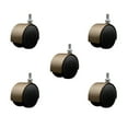 2-3/8 Inch Floor Safe Antique Hooded Twin Wheel Caster 3/8 Threaded ...