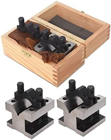 2-3/8 x 2-3/8 x 2 Inch V-Block and Clamp Multi-Use Hardened Steel ...