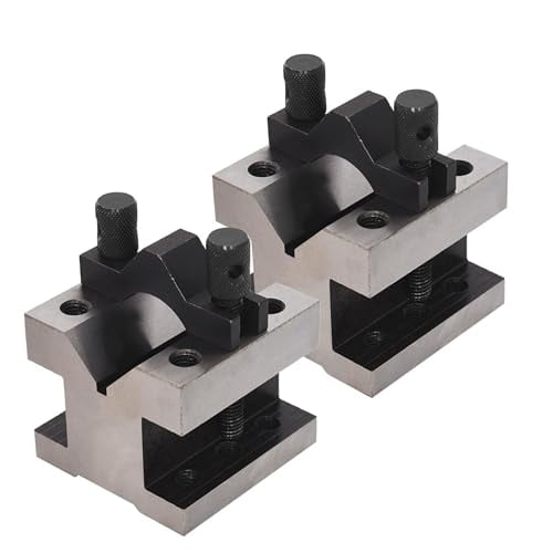 2-3/8 x 2-3/8 x 2 V Block with Clamp Set Hardened Steel 90 Degree with Wooden Case - Walmart.com