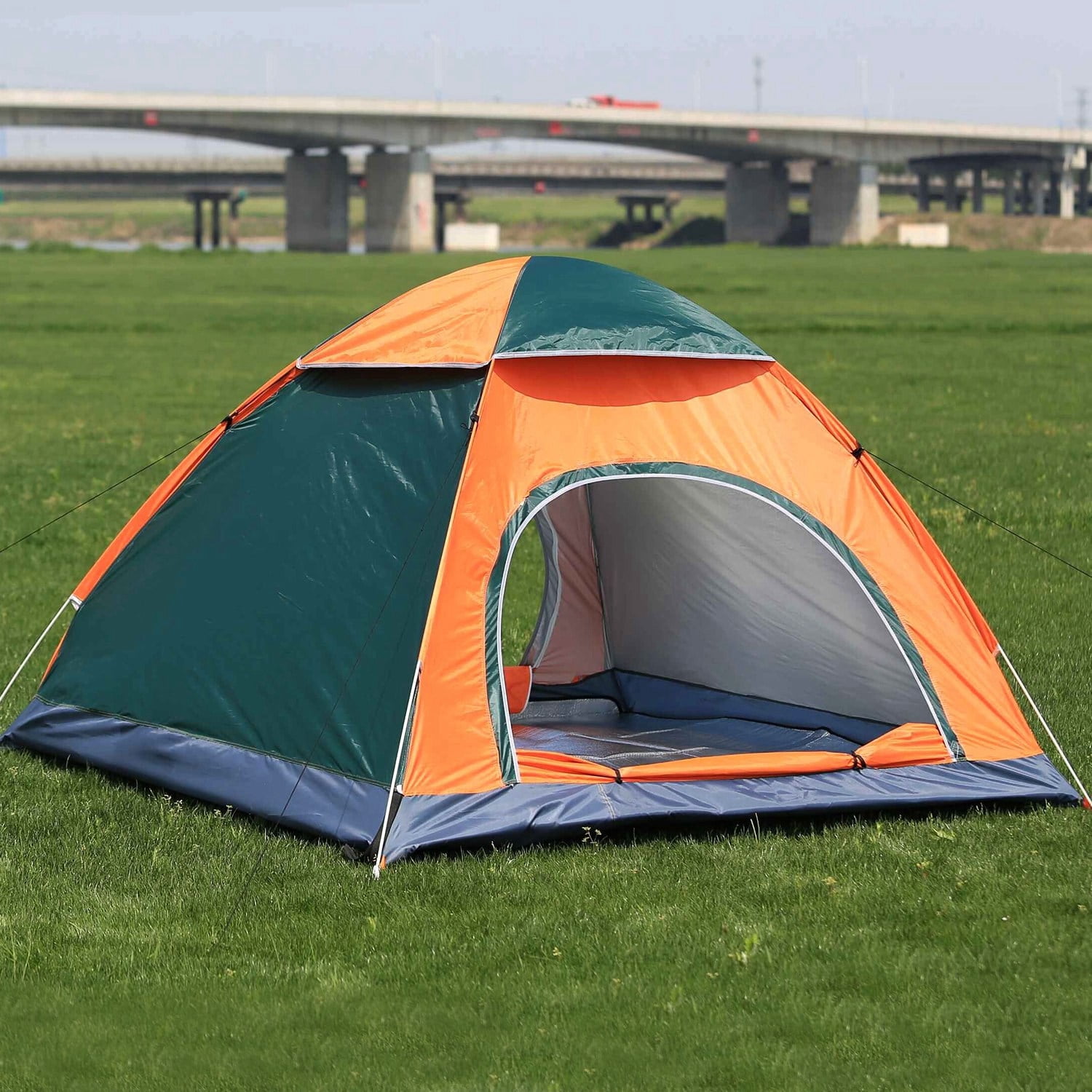 2-3 Adult Pop Up Tent TeqHome Portable Waterproof Camping Tent with 2 ...