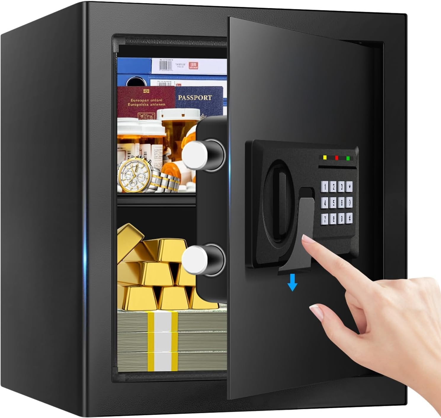 2.3 Cuft Fire proof Safes for USE, Digital Safe Box with Programmable ...