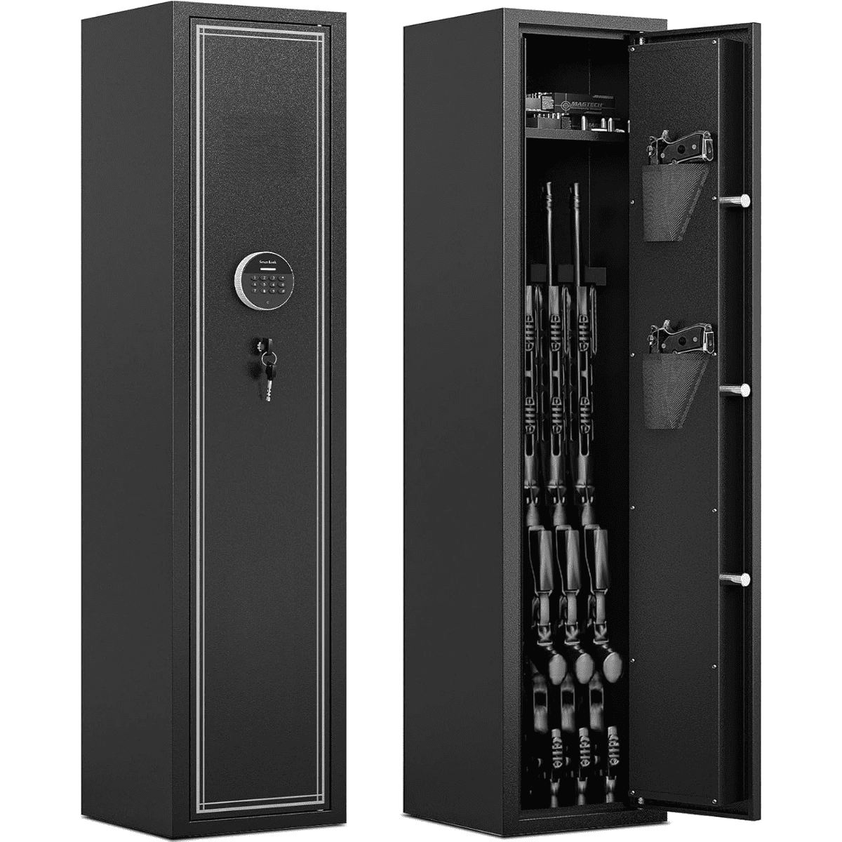 2-3 Gun Safe, Rifle & Pistol Safe, Multi-Function Gun Cabinet, Sturdy ...