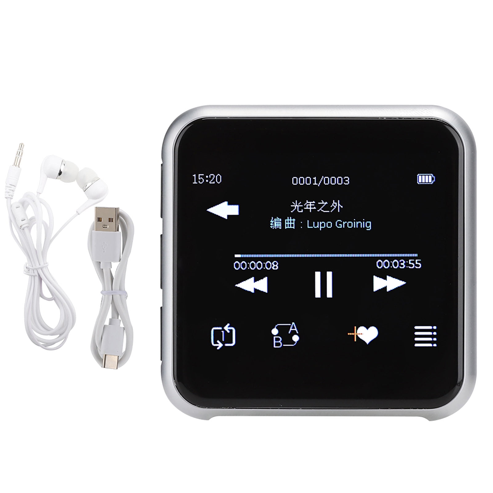 2.3 Inch 320x240 TFT Full Touch Screen Bluetooth 5.0 Music Player with ...