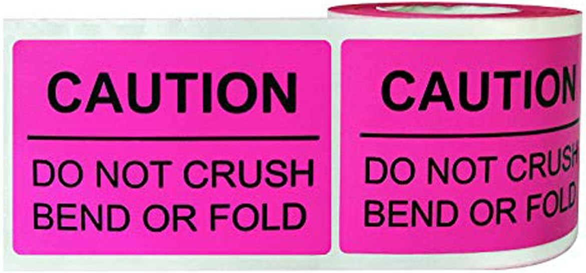2×3 Inch"DO NOT Crush Bend OR FOLD" Warning Shipping Stickers Self ...