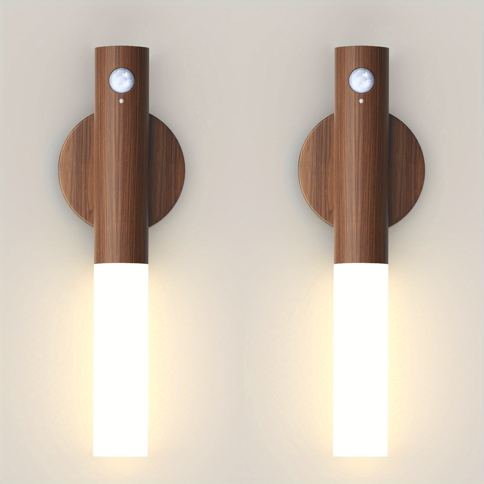 2/3-Pack Cylindrical Magnetic Motion Sensor Wall Lamps | 2200mAh Long ...