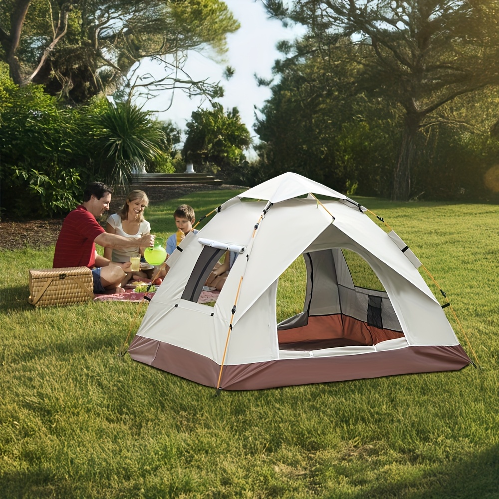 2-3 Person Instant Pop-Up Camping Tent with Fiberglass Frame, Oval ...
