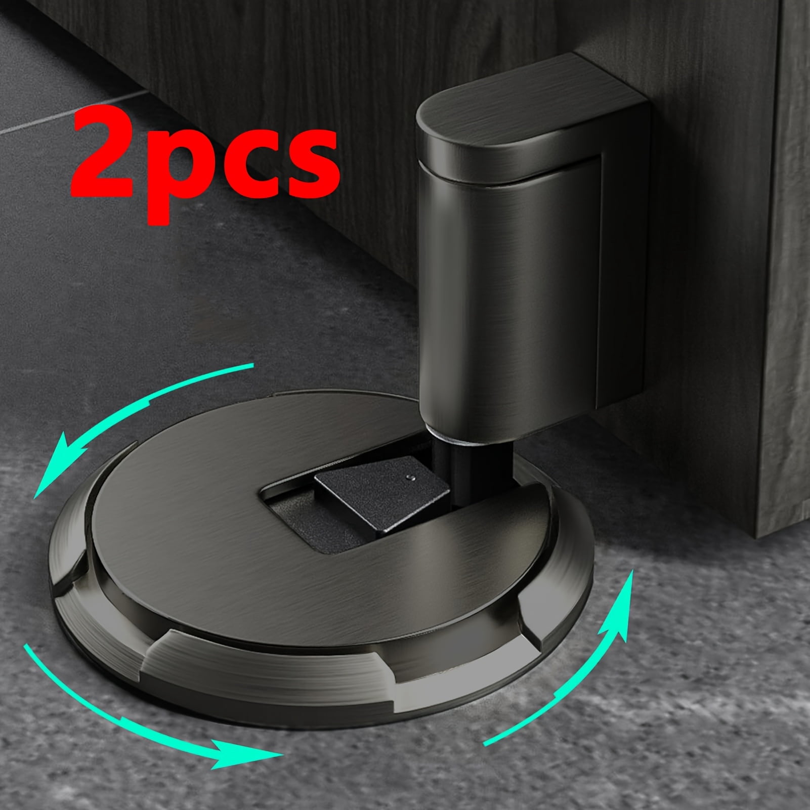 2 or 3 Piece Non-Magnetic Mechanical Floor Door Stop and Holder ...