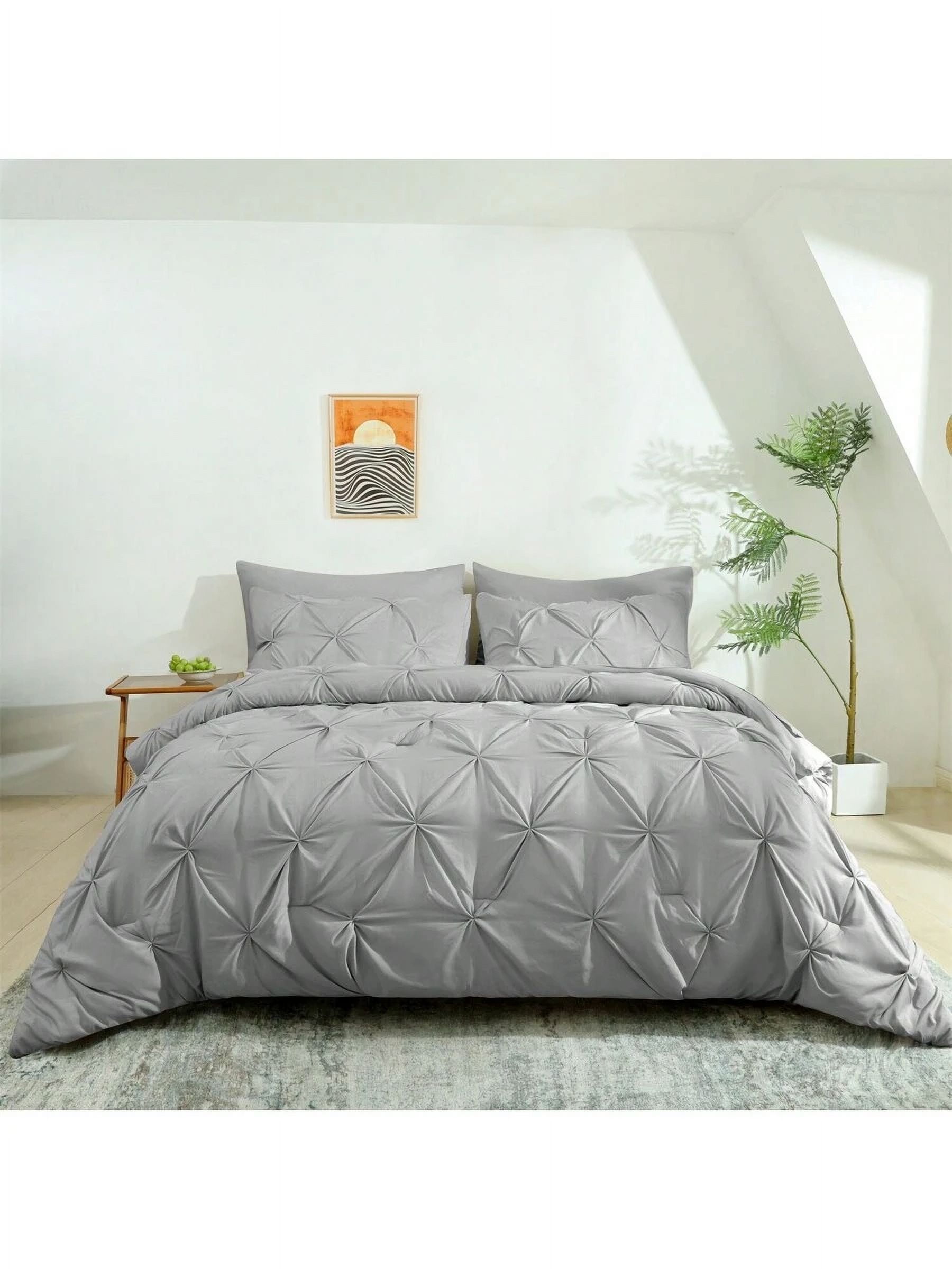 2 Or 3 Piece Set Plush Comforter Set, All Season Use, Tufted Floral ...