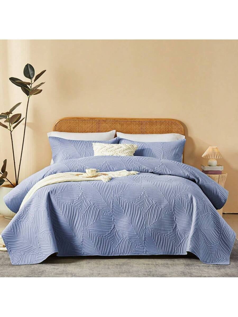 2/3 Piece Ultrasonic Embossed Bed Cover, Breathable, Durable Bedding ...