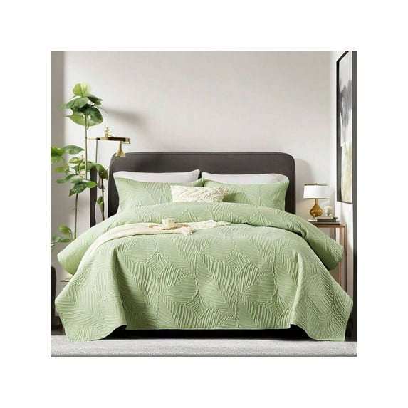2/3 Piece Ultrasonic Embossed Bed Cover, Breathable, Durable Bedding ...