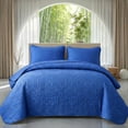 2/3 Piece Ultrasonic Embossed Bedspread Set(1 Quilt+1/2 Pillowcases ...