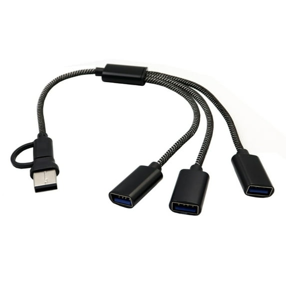 2/3 Port USB2.0 Female Splitter Cable USB Adapter Cord For Transferring ...