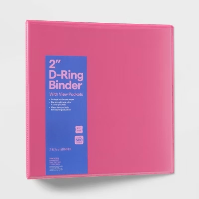 2" 3 Ring Binder Clear View - Walmart.com