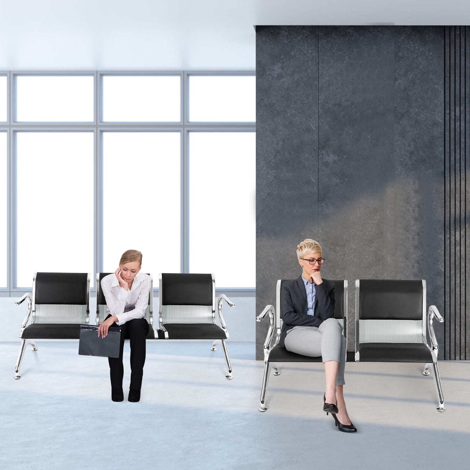 2+3-Seat Office Waiting Reception Waiting Room Chair Bank Hospital ...