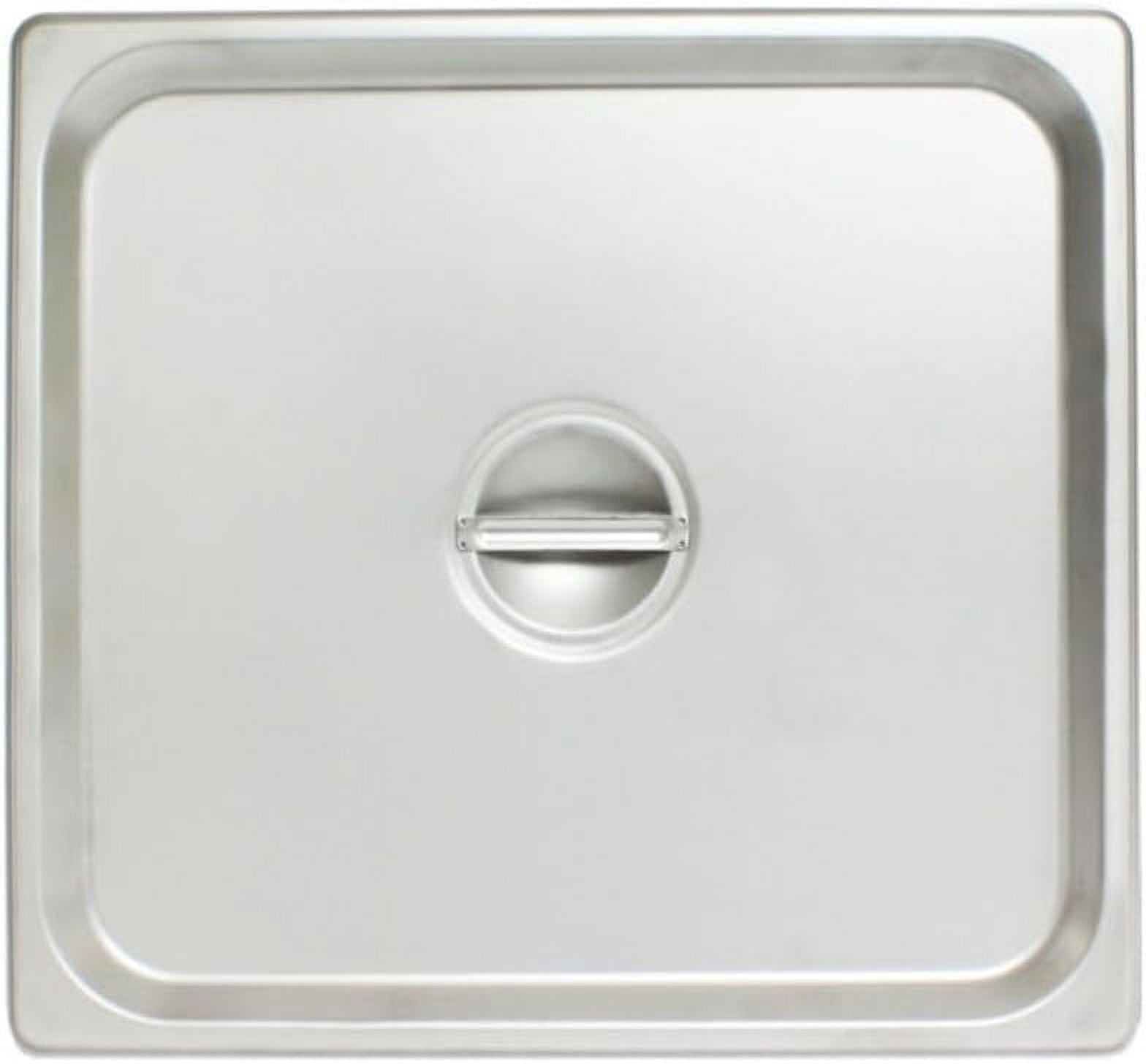 2/3 Size Stainless Steel Solid Steam Table Pan Cover with Handle- Fits ...