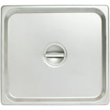 2/3 Size Stainless Steel Solid Steam Table Pan Cover with Handle- Fits ...